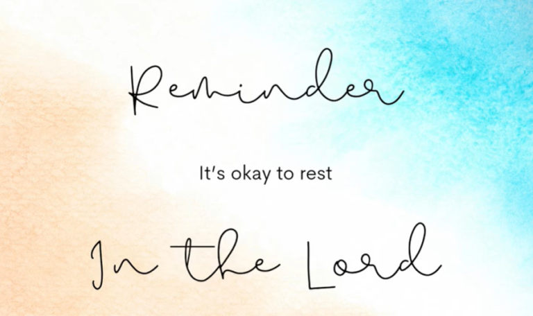 Rest In the Lord – Texas Church of God